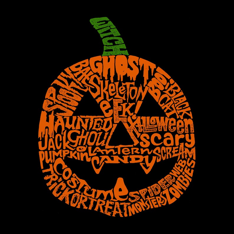 Large Word Art Tote Bag Pumpkin - Etsy