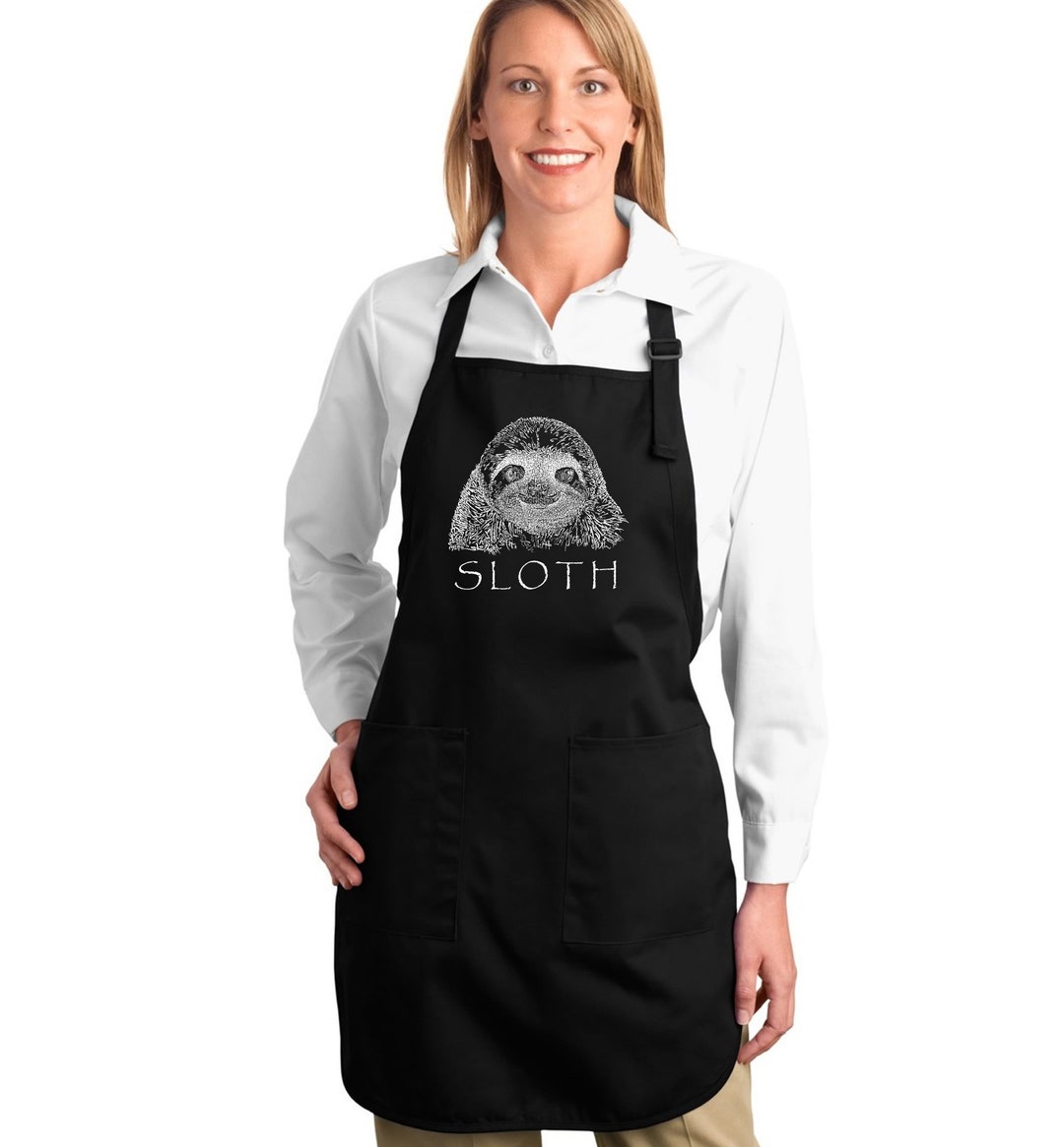 Full Length Word Art Apron Sloth - Etsy