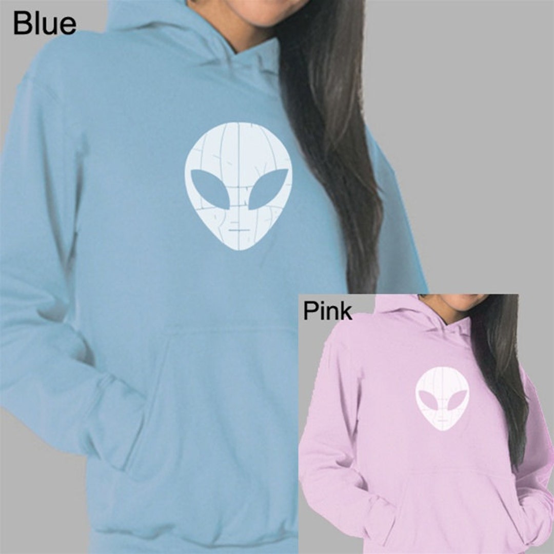 Women's Hooded Sweatshirt - Alien Face Created Using the Words I Come ...