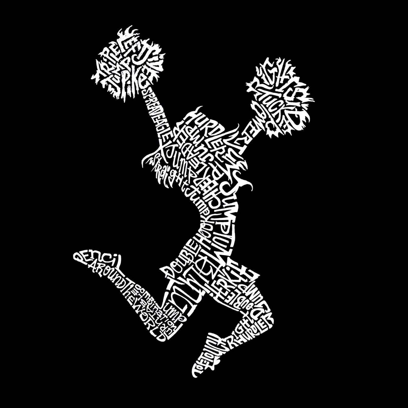 Small Word Art Tote Bag Cheer - Etsy