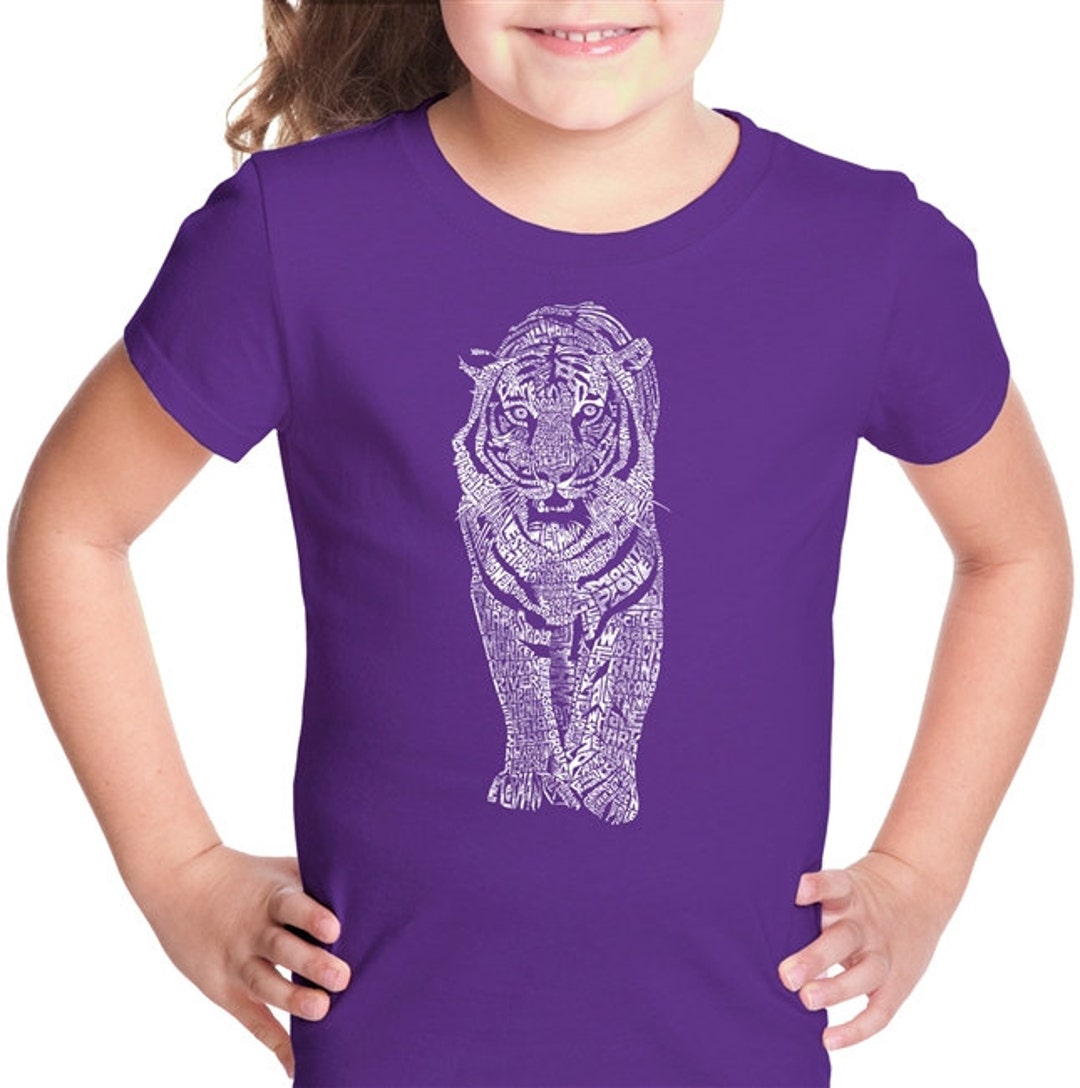 Girl's T-shirt - Tiger - Created Using a List of Popular Endangered ...