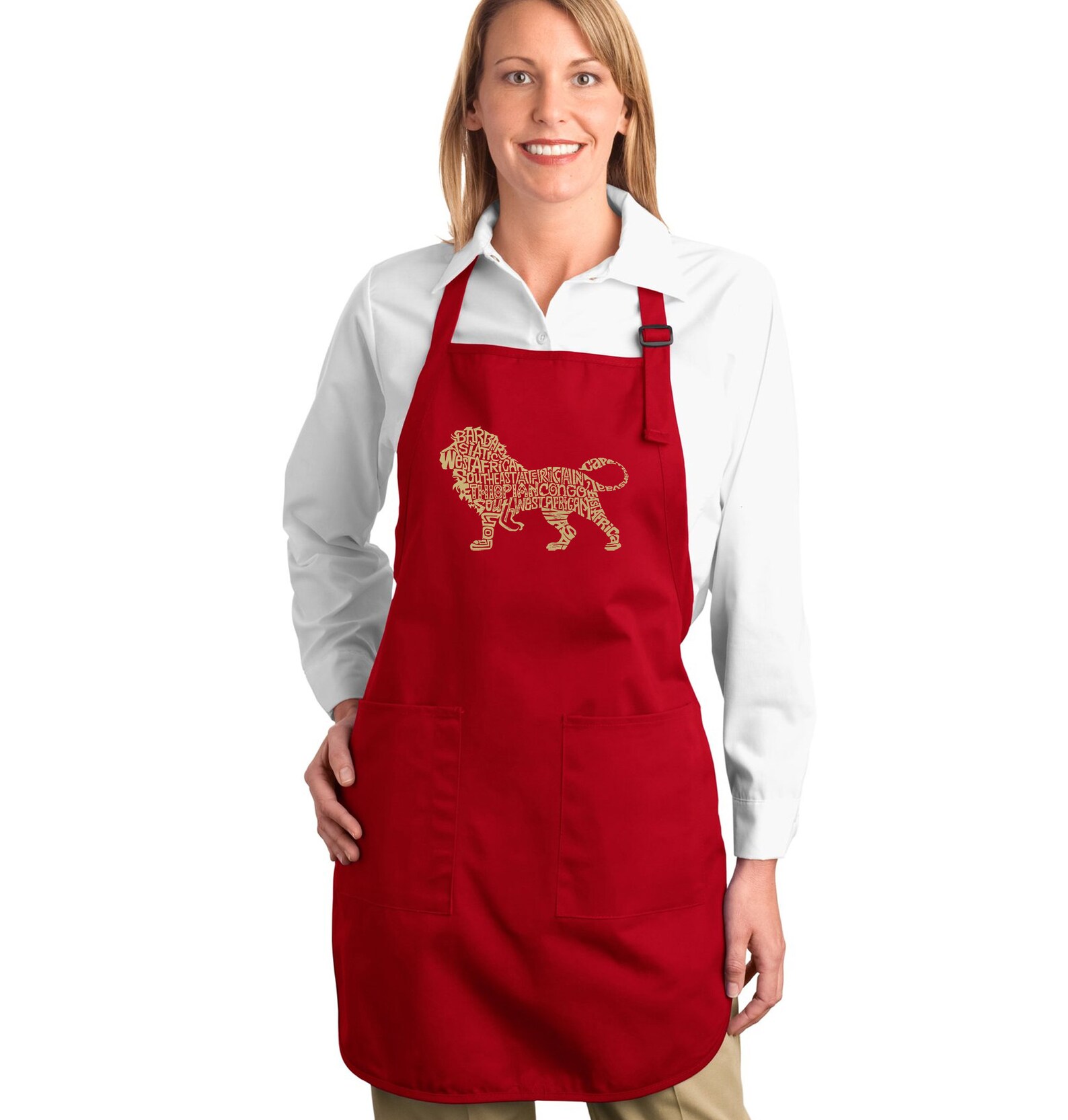 Full Length Word Art Apron - Lion - Etsy