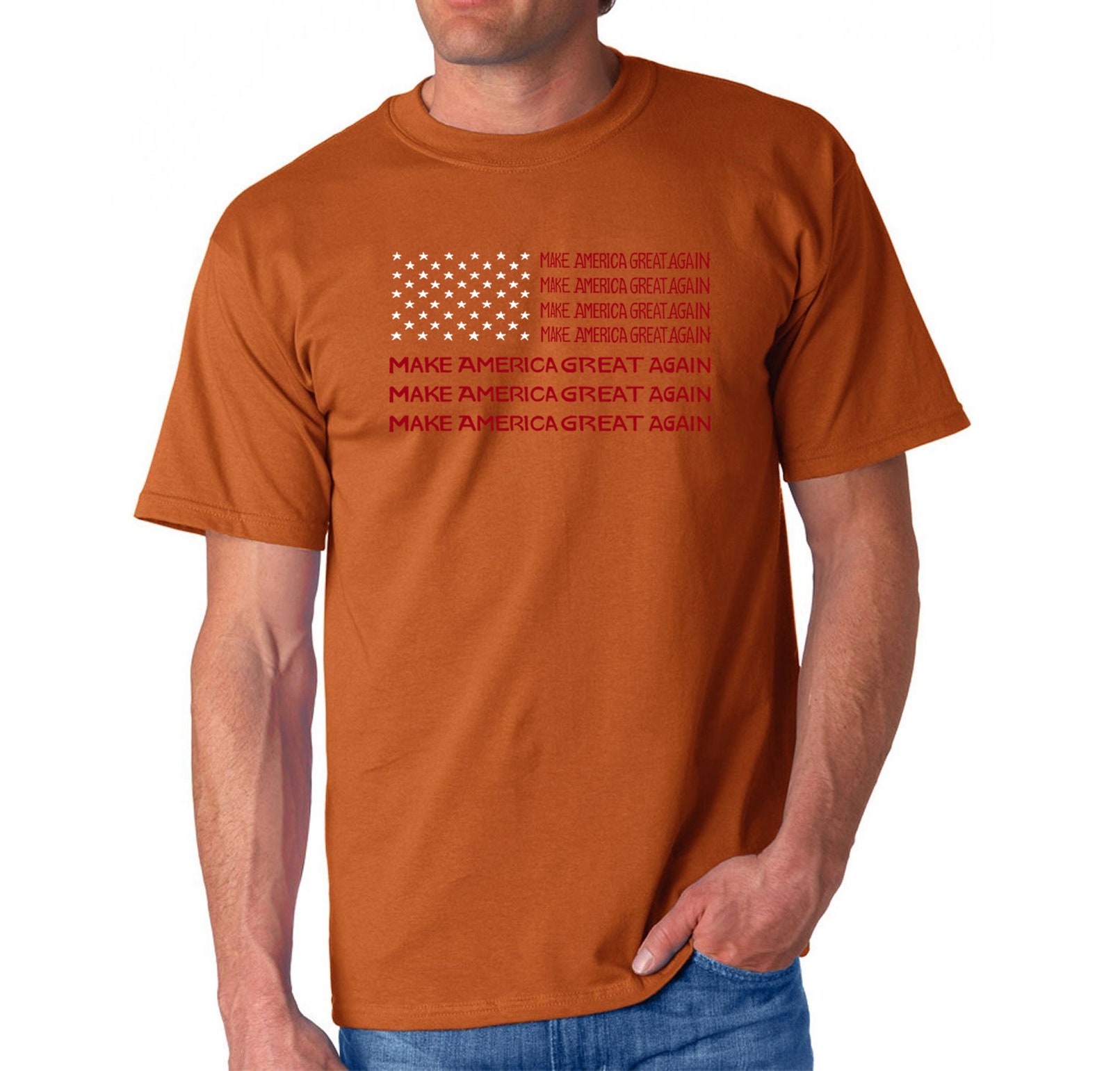 Men's Word Art T-shirt Maga Flag | Etsy