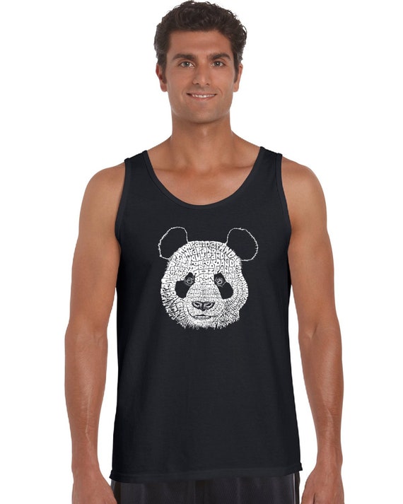 Men's Word Art Tank Top Panda | Etsy