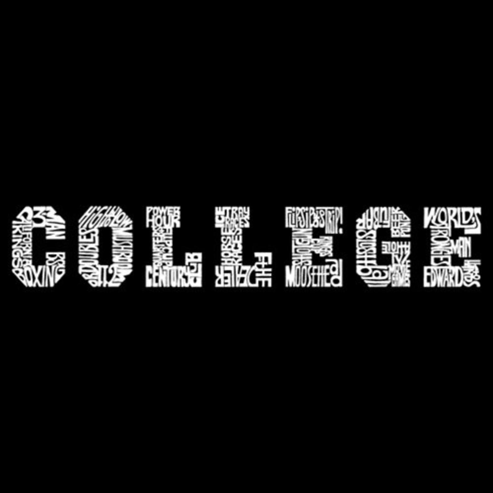 Women's T-shirt the Word College Created Out of Popular - Etsy