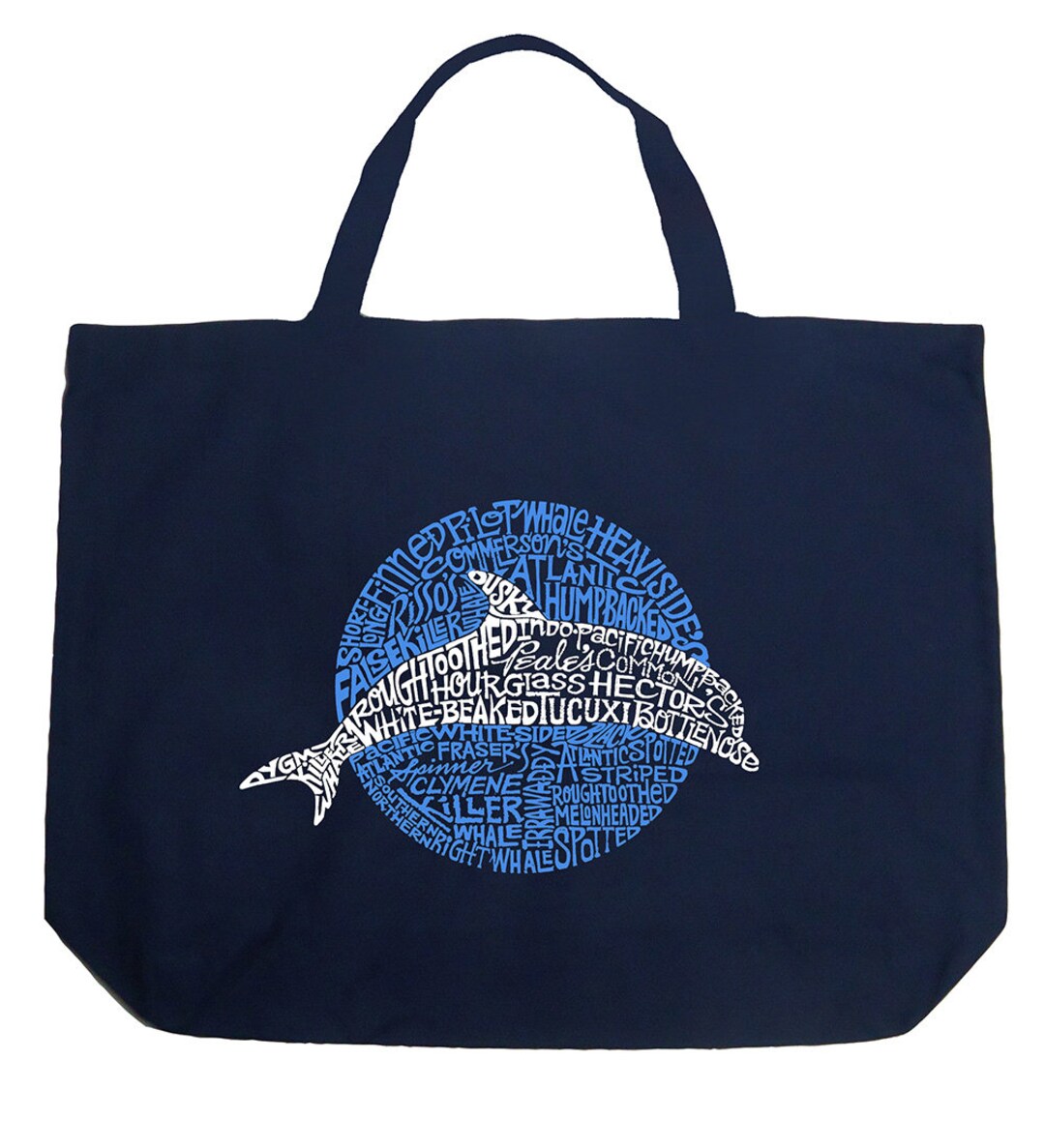 Large Tote Bag - Dolphin Created Out of Dolphin Species - Etsy