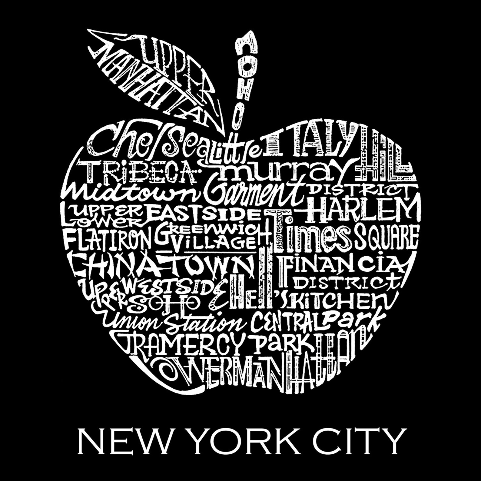 Small Word Art Tote Bag - Neighborhoods in NYC - Etsy