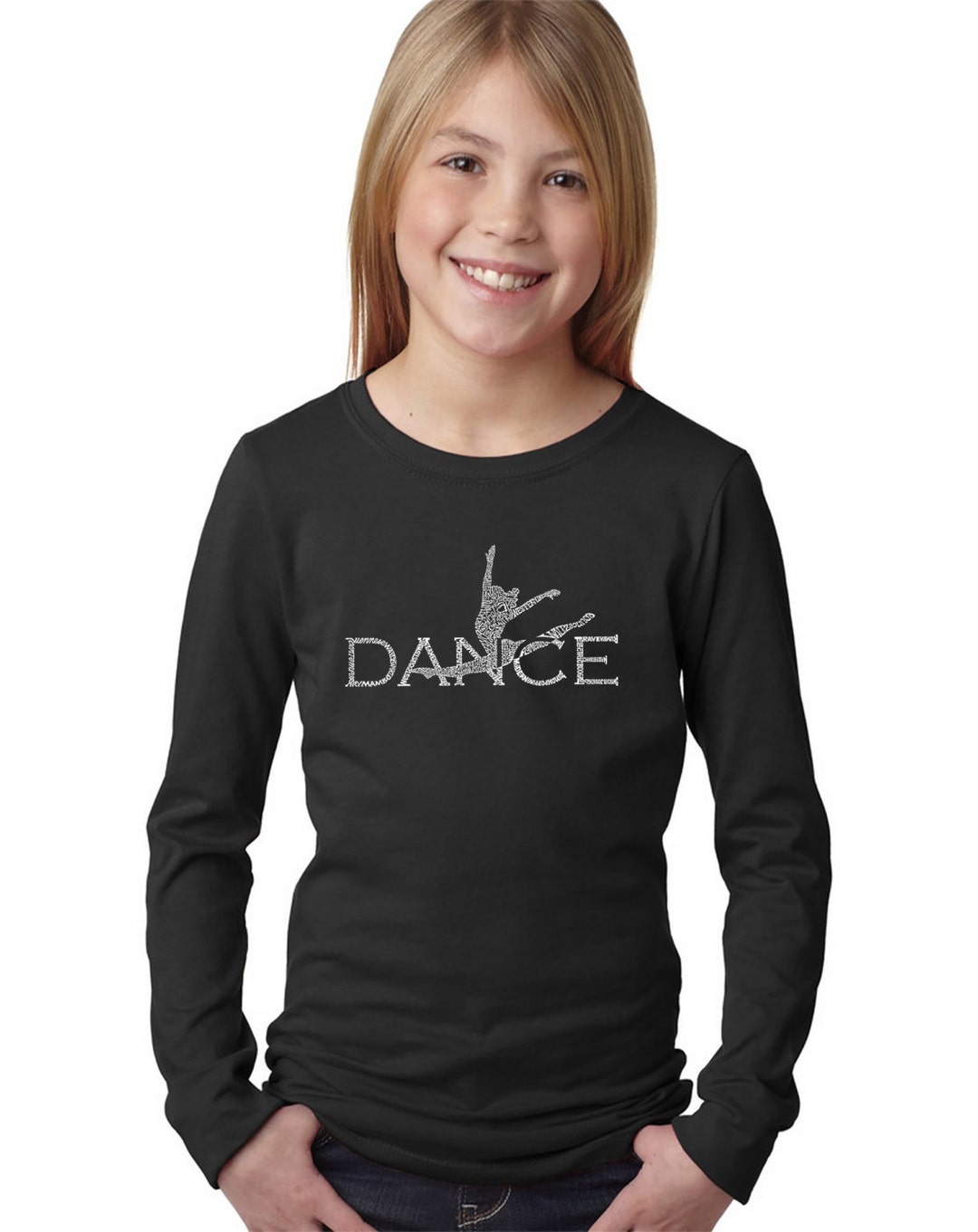 Girl's Long Sleeve T-shirt - Dancer Created Out of Popular Styles of ...