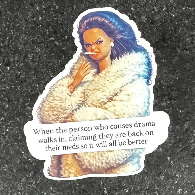 Delulu Sticker | Funny Meme Vinyl Decal | Sassy Doll Humor (waterproof ...