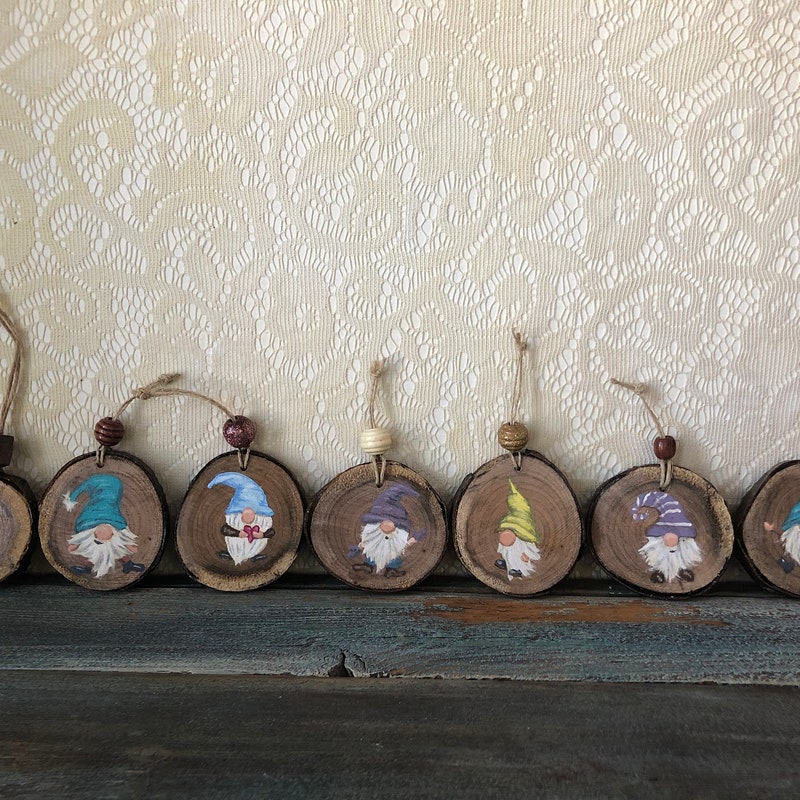 Wood Painted Gnomes - Etsy