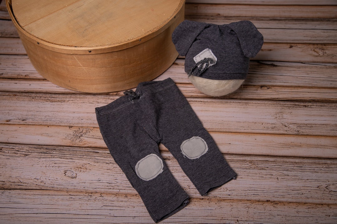 Photography Prop, Newborn Puppy Dog Hat and Pants, Baby Prop Set, Photo ...
