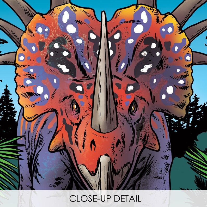 STYRACOSAURUS Dinosaur Art Collection 13x19 Art Print by - Etsy