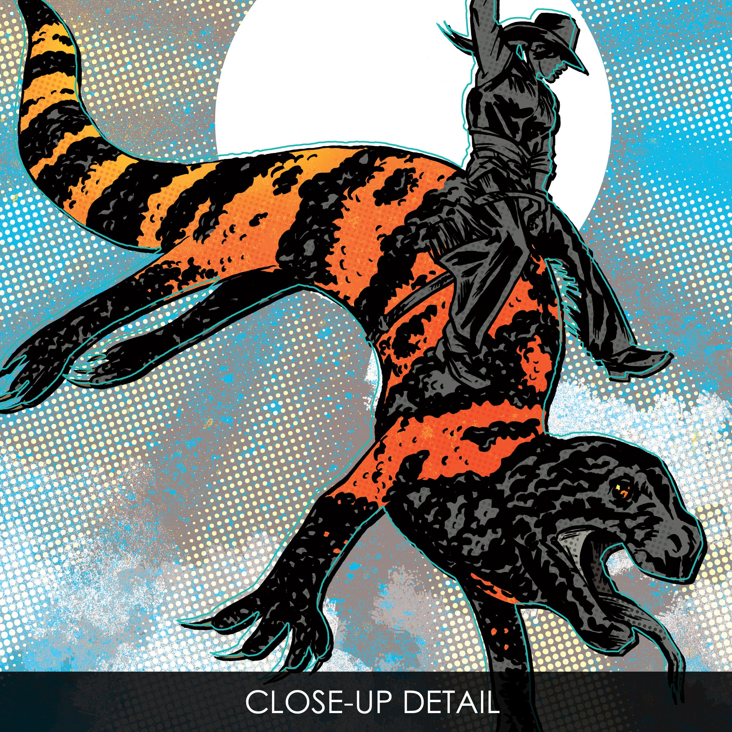 GILA MONSTER RODEO - Kaiju Monster Atomic West - 13x19 Art Print by Rob ...