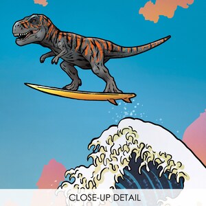 SURFS UP T-REX - New Edition - Great Wave Big Surf Dinosaur ...