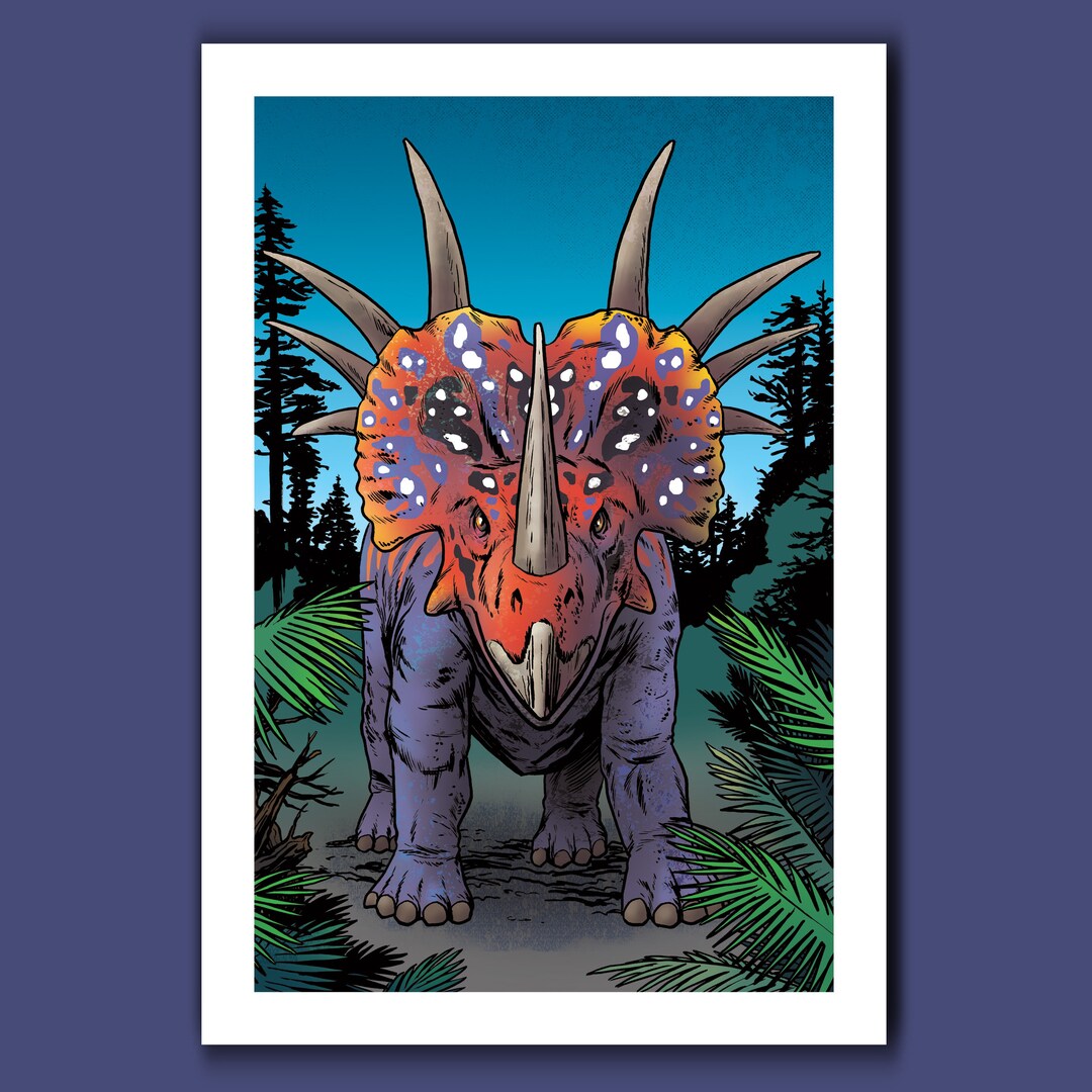 STYRACOSAURUS Dinosaur Art Collection 13x19 Art Print by Rob Ozborne - Etsy