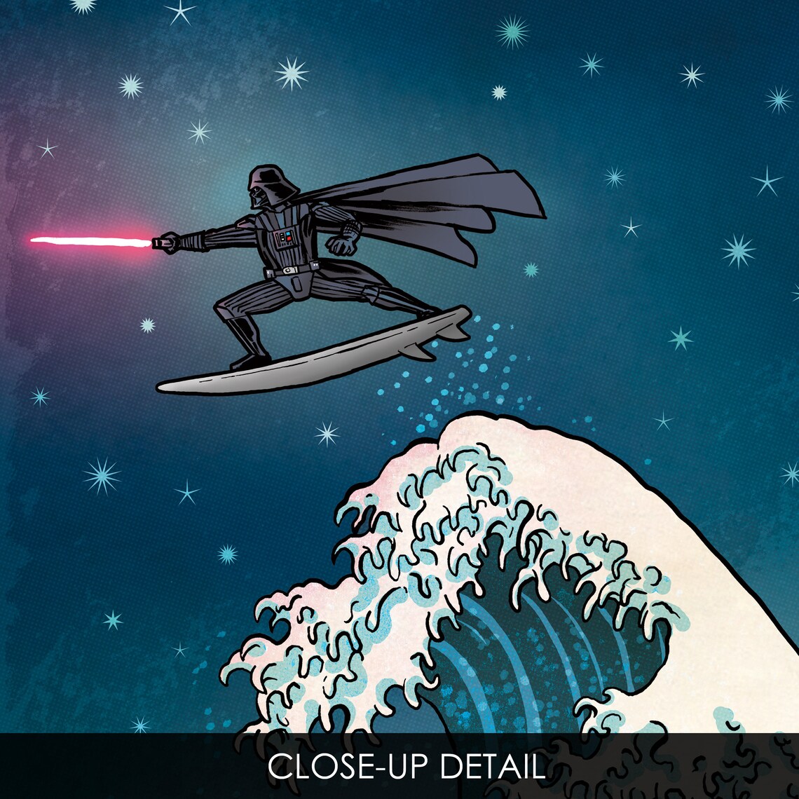 SURFS UP VADER Great Wave Inspired May the Waves Be With You - Etsy