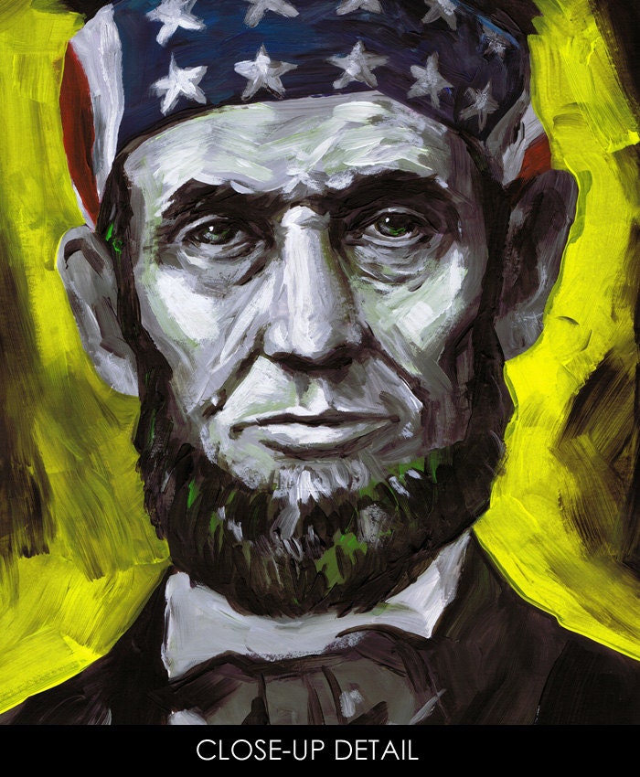 ABE LINCOLN Liberty Thinkin' American Art Print 11x14 by Rob Ozborne