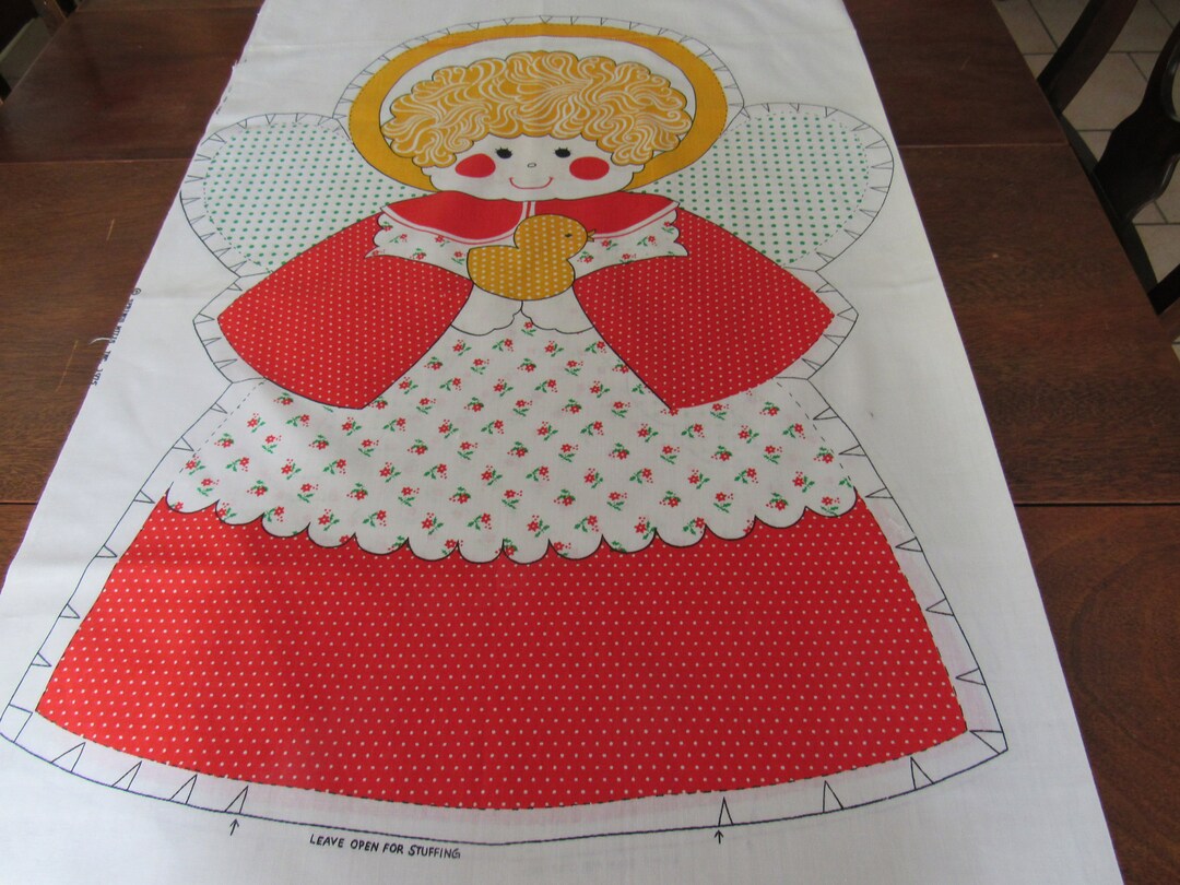 Cut and Sew Angel Fabric Panel/pillow/spring Mills 1975 - Etsy
