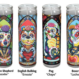 Day of the Dead Dog Candle Pack - Etsy