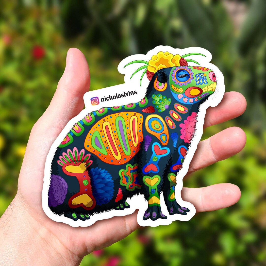 Day of the Dead Capybara Sticker - “rio” - Etsy