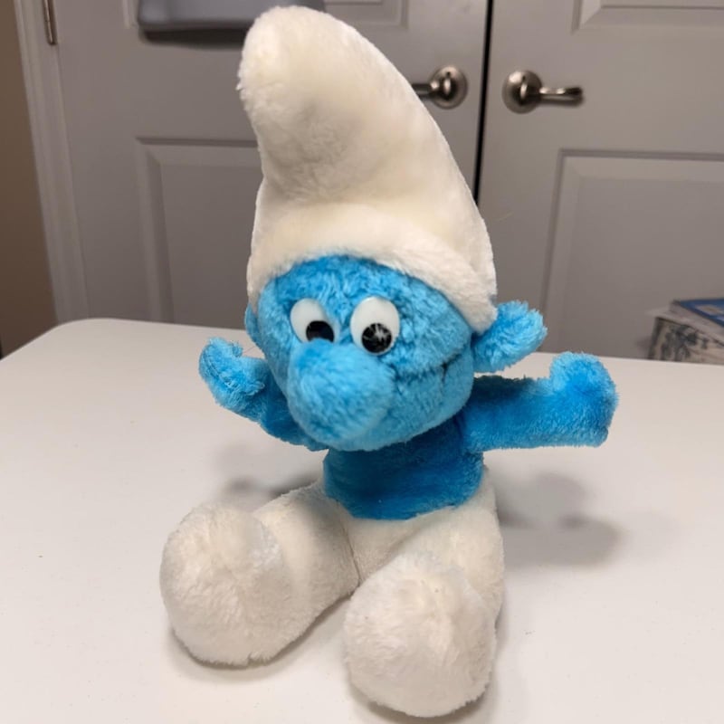 Vintage Stuffed Smurf - Etsy
