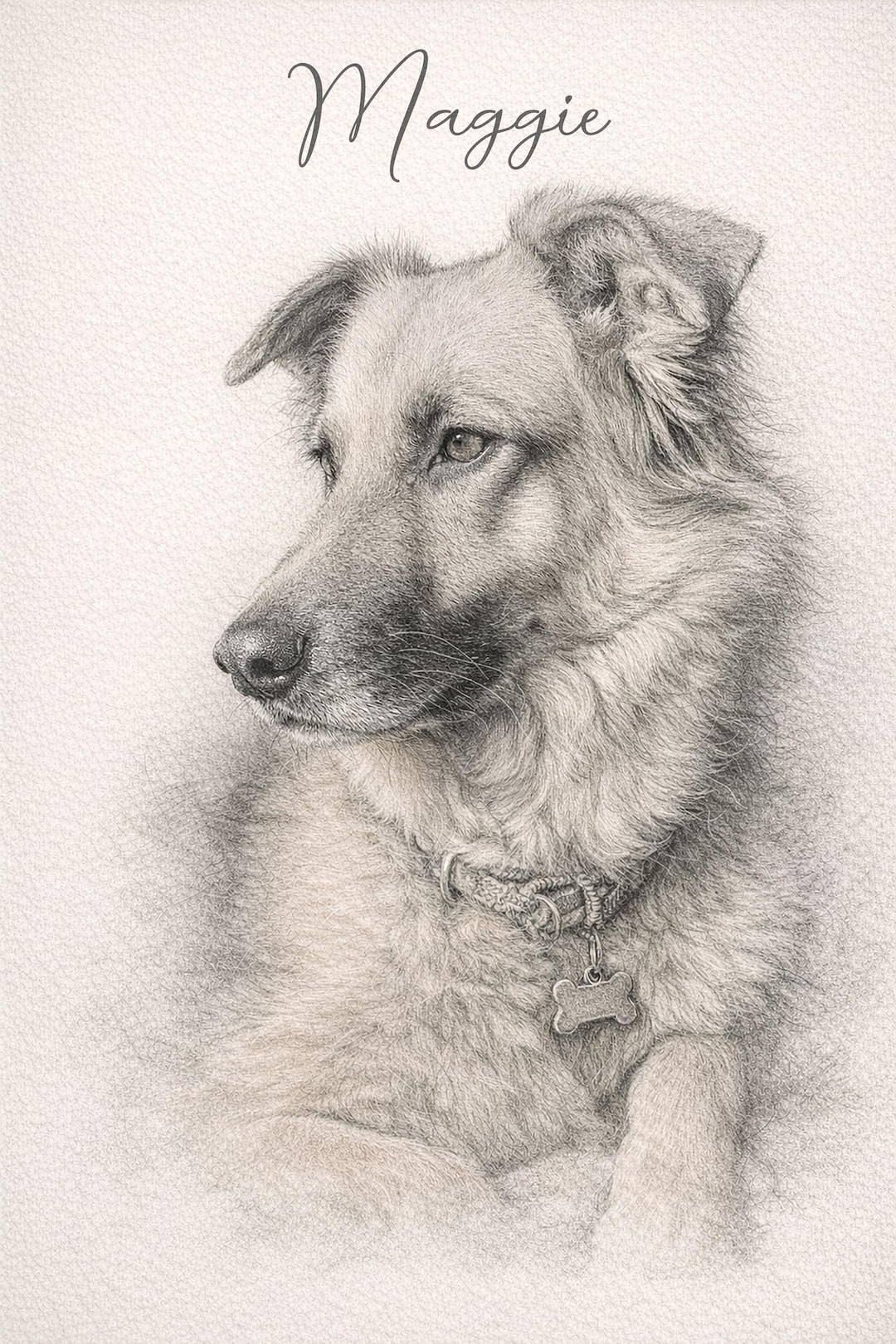 Pencil FINE ART Custom Pet Portrait Drawing | Dog Portrait From Photo ...