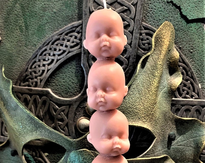 Free USA Shipping Small Baby Head Taper Beeswax Candle Choice of Color ...