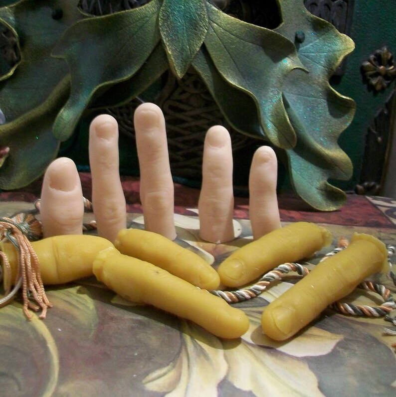 Free USA Shipping Set of 5 Finger Beeswax Candles Your Choice of Color ...