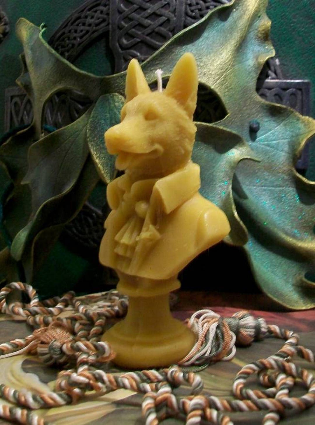Free USA Shipping Victorian German Shepard Bust Beeswax Candle Puppy ...