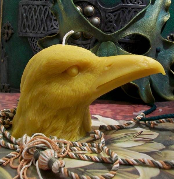 Free USA Shipping Raven Crow Bird Black Beeswax Candle Choice | Etsy