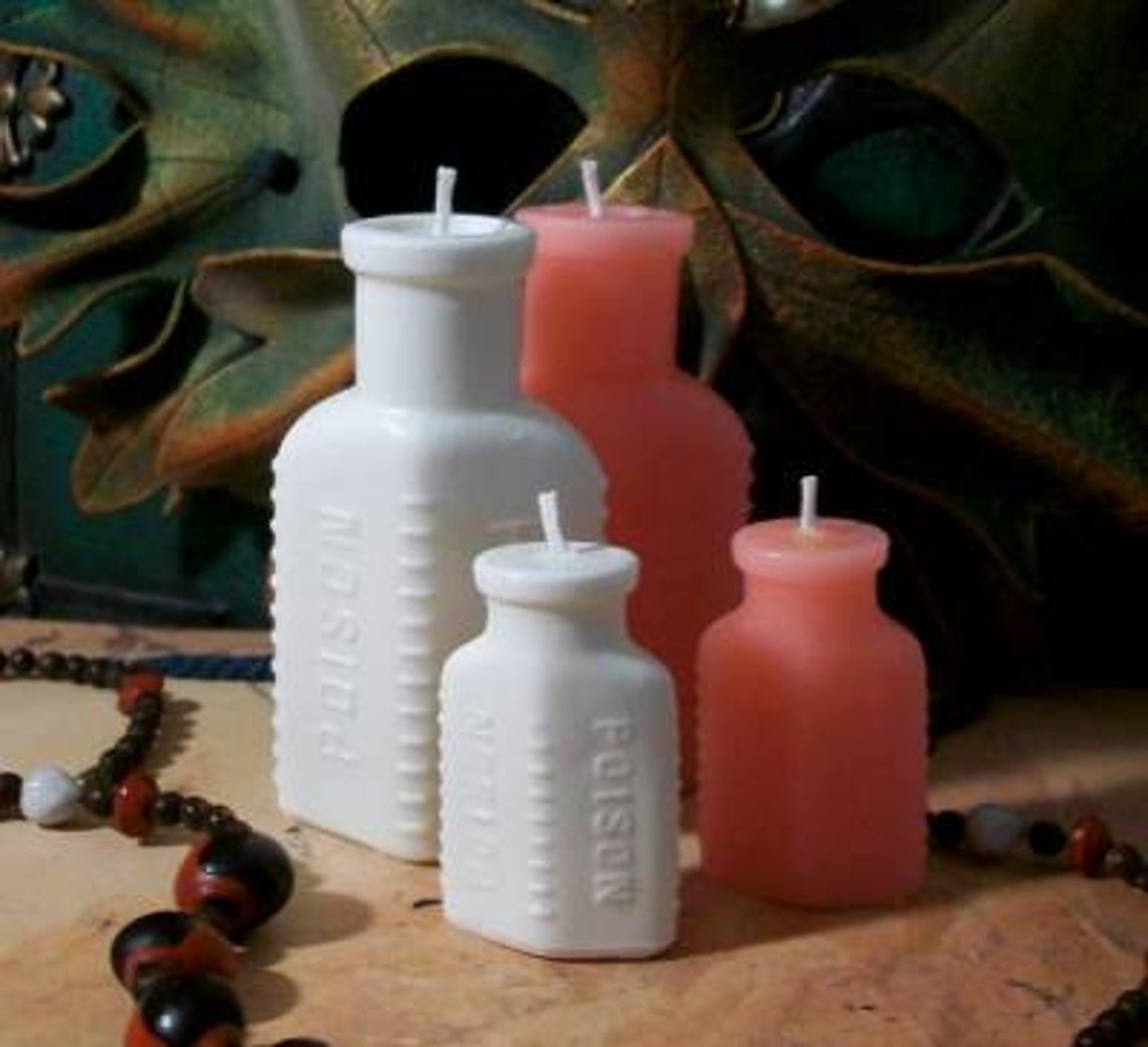 Free USA Shipping 2 Poison Bottle Candles Choice of Colors - Etsy