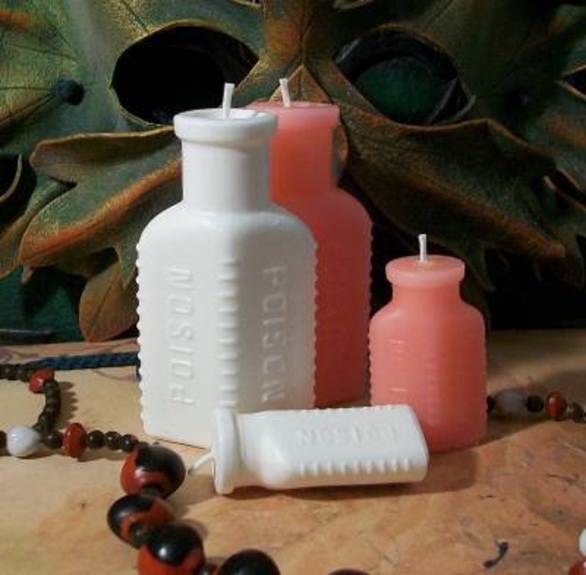 Free USA Shipping 2 Poison Bottle Candles Choice of Colors - Etsy