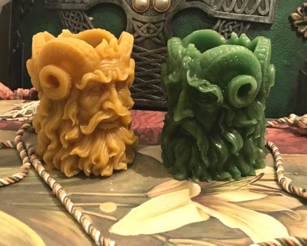 Free USA Shipping Green Man Horned God Pan Greenman Candle Choice of ...