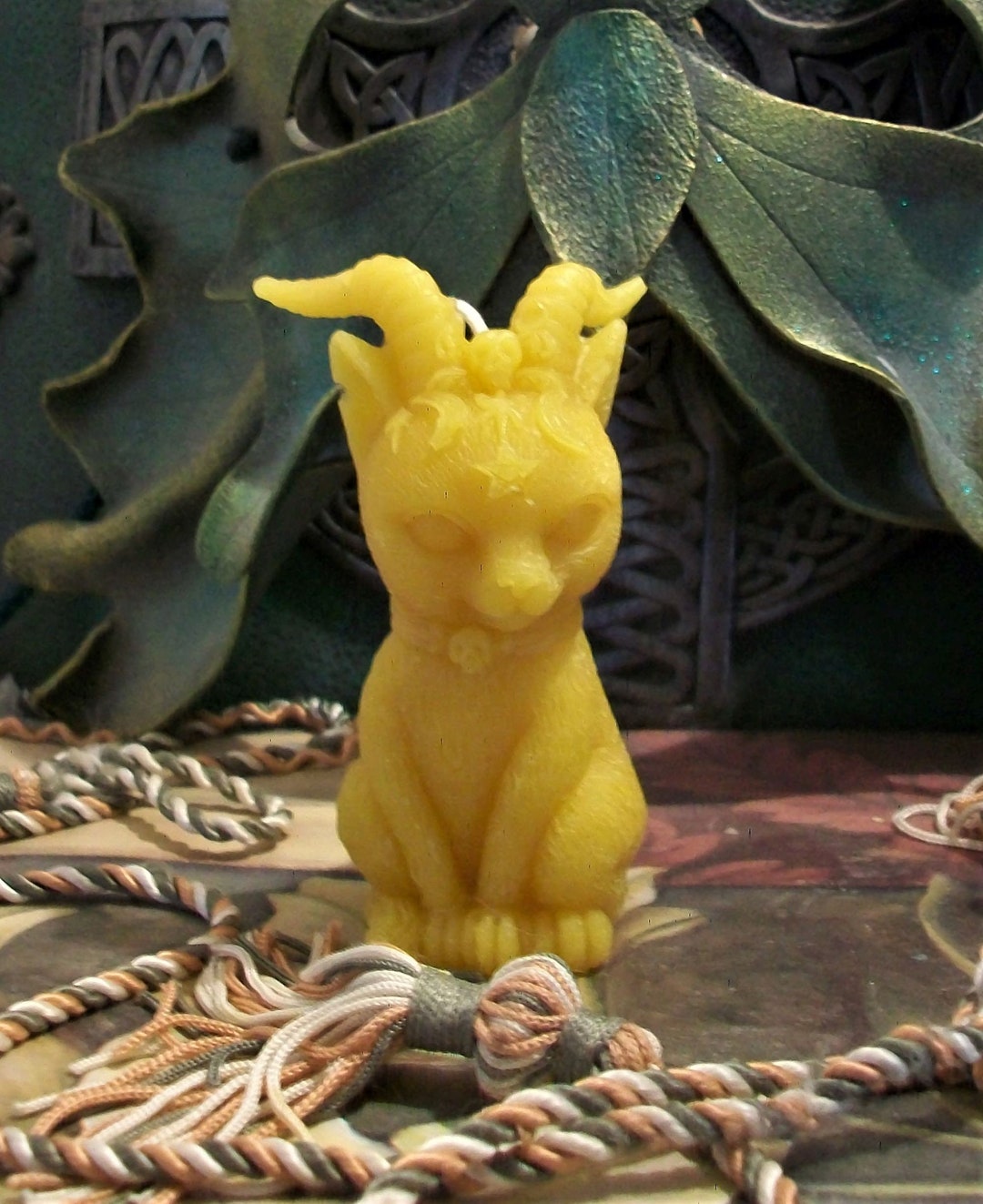 Free USA Shipping Occult Horned Cat Choice of Color SMALL 3 1/2" Tall ...