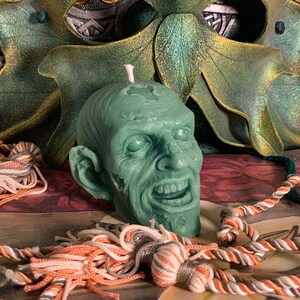 Free USA Shipping Larger Size Zombie Head Beeswax Candle Choice of ...
