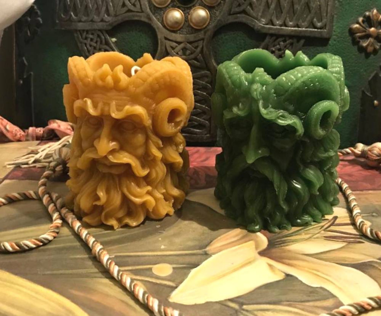 Free USA Shipping Green Man Horned God Pan Greenman Candle Choice of ...