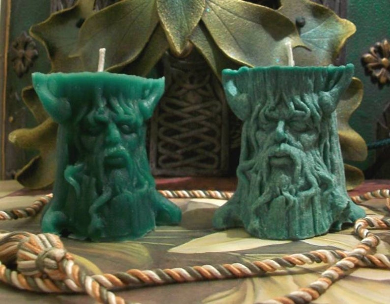 Free USA Shipping Small Green Man Tree Spirit Green Man Candle - Etsy