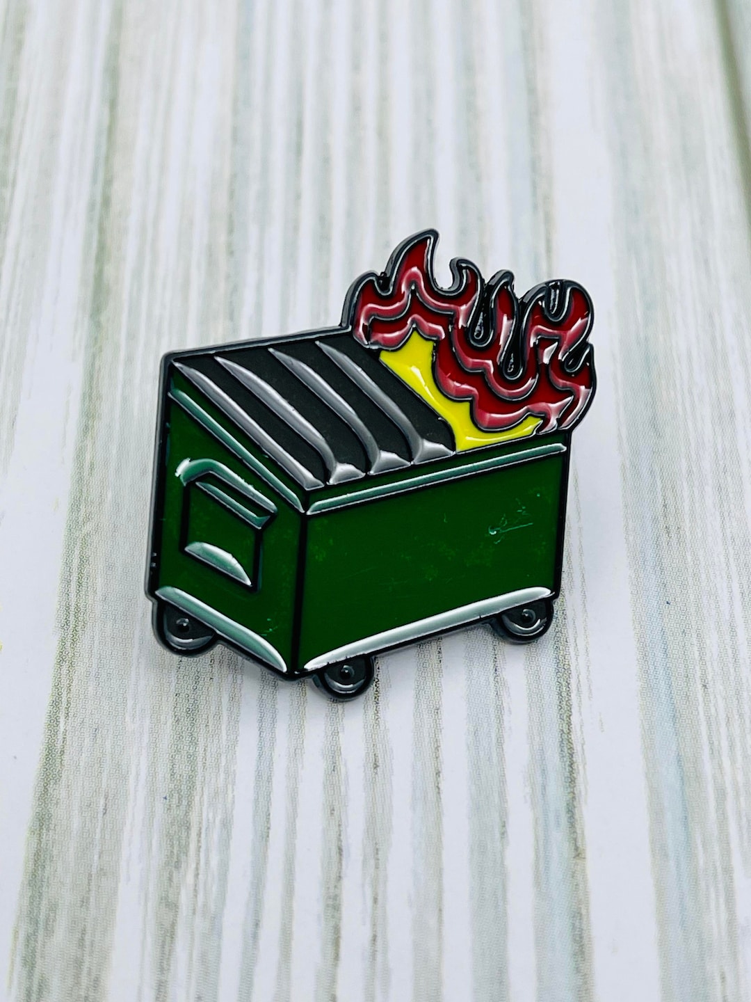 Dumpster Fire Enamel Pin Brooch - Etsy