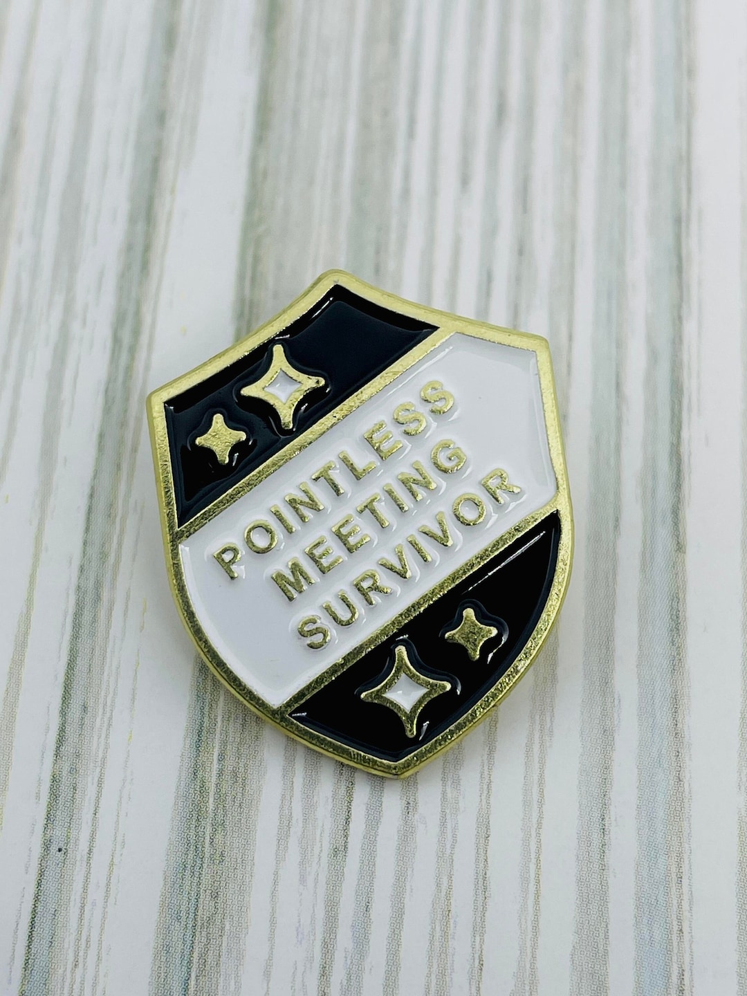 Pointless Meeting Survivor Enamel Pin - Etsy