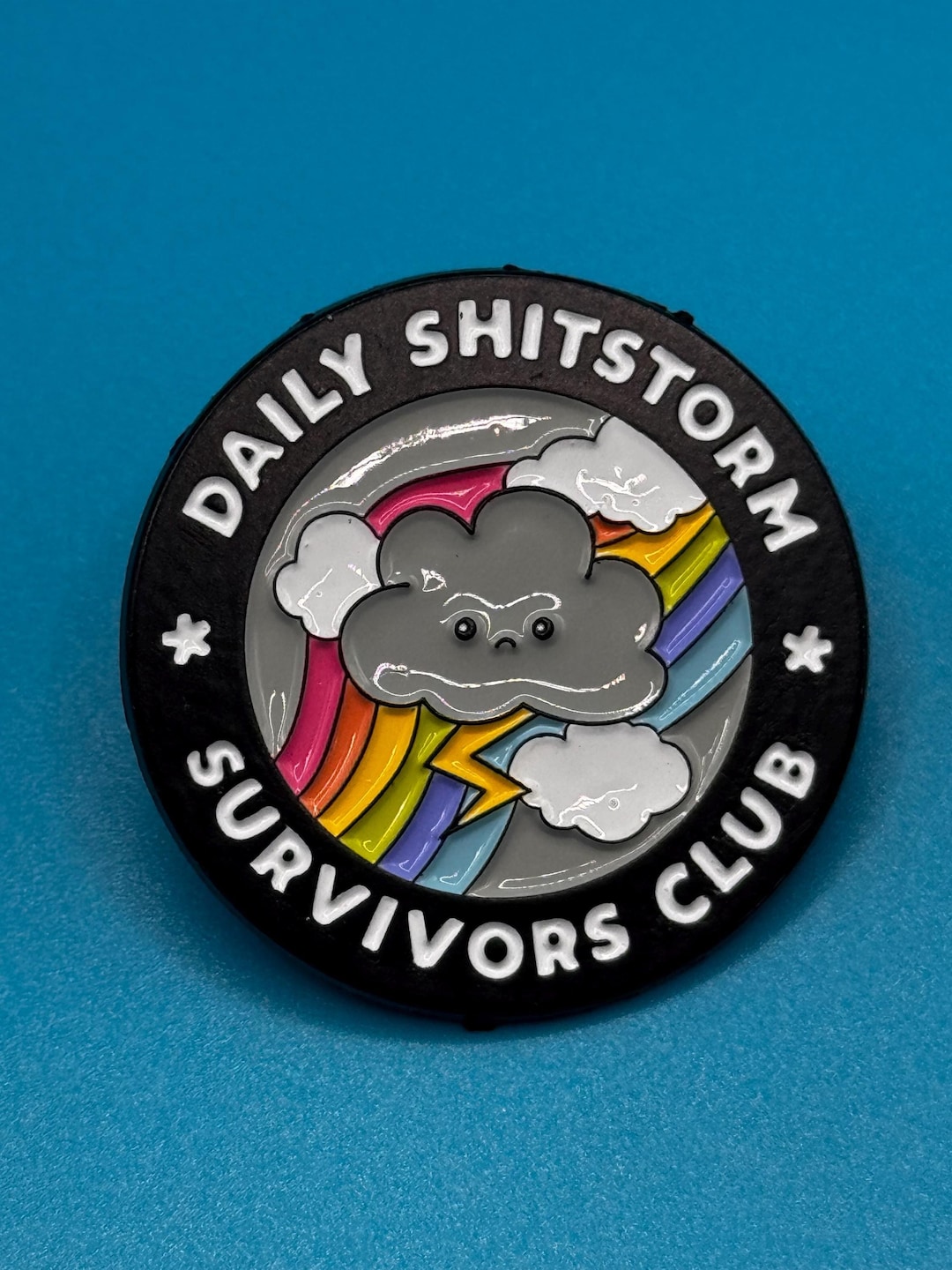 Daily Shitstorm Survivors Club Enamel Pin Brooch - Etsy UK