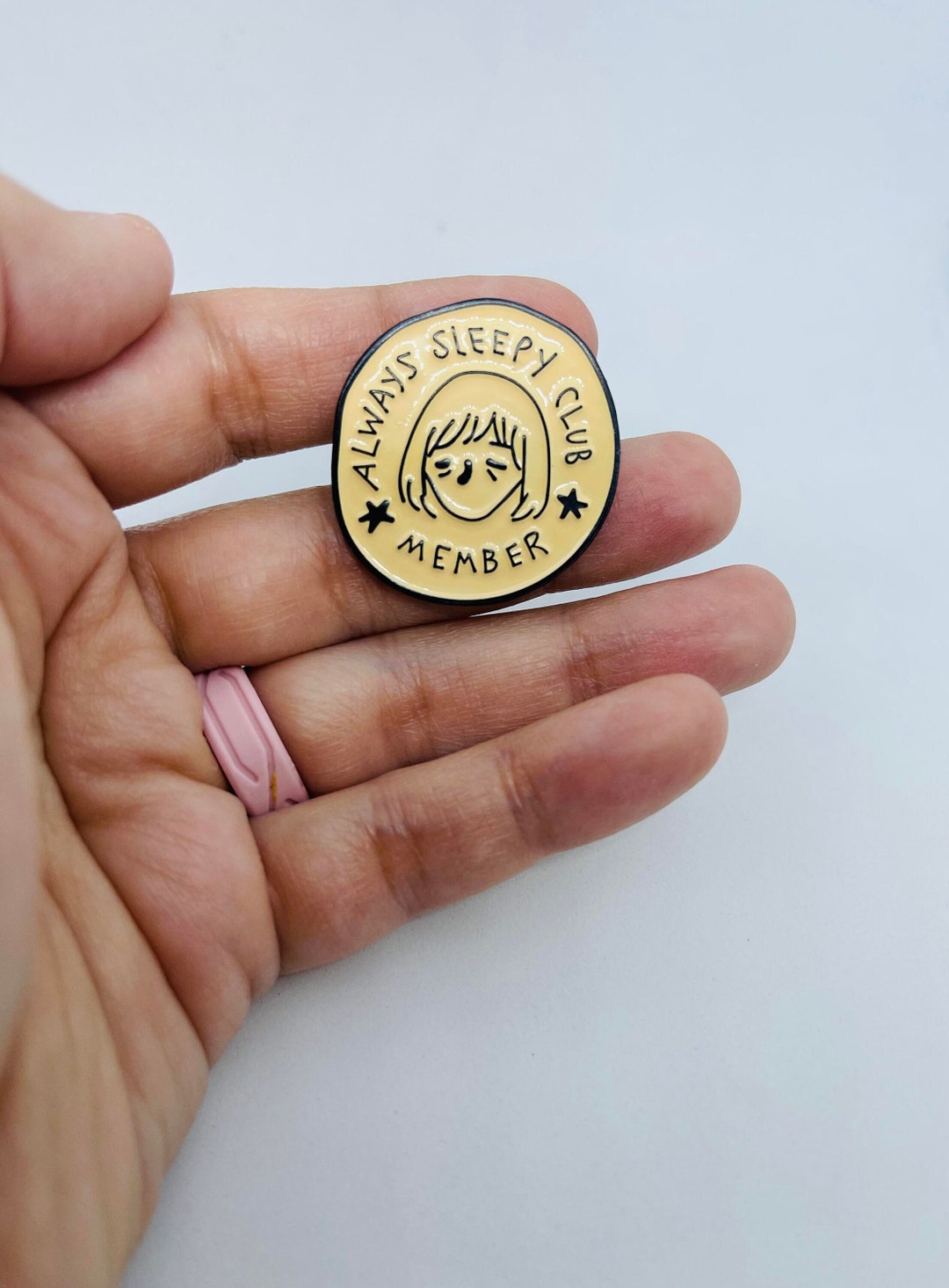 Always Sleepy Club Member Enamel Pin Brooch - Etsy