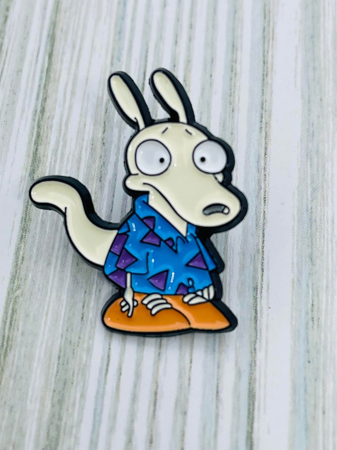 Rocco's Modern Life Enamel Pin Brooch - Etsy