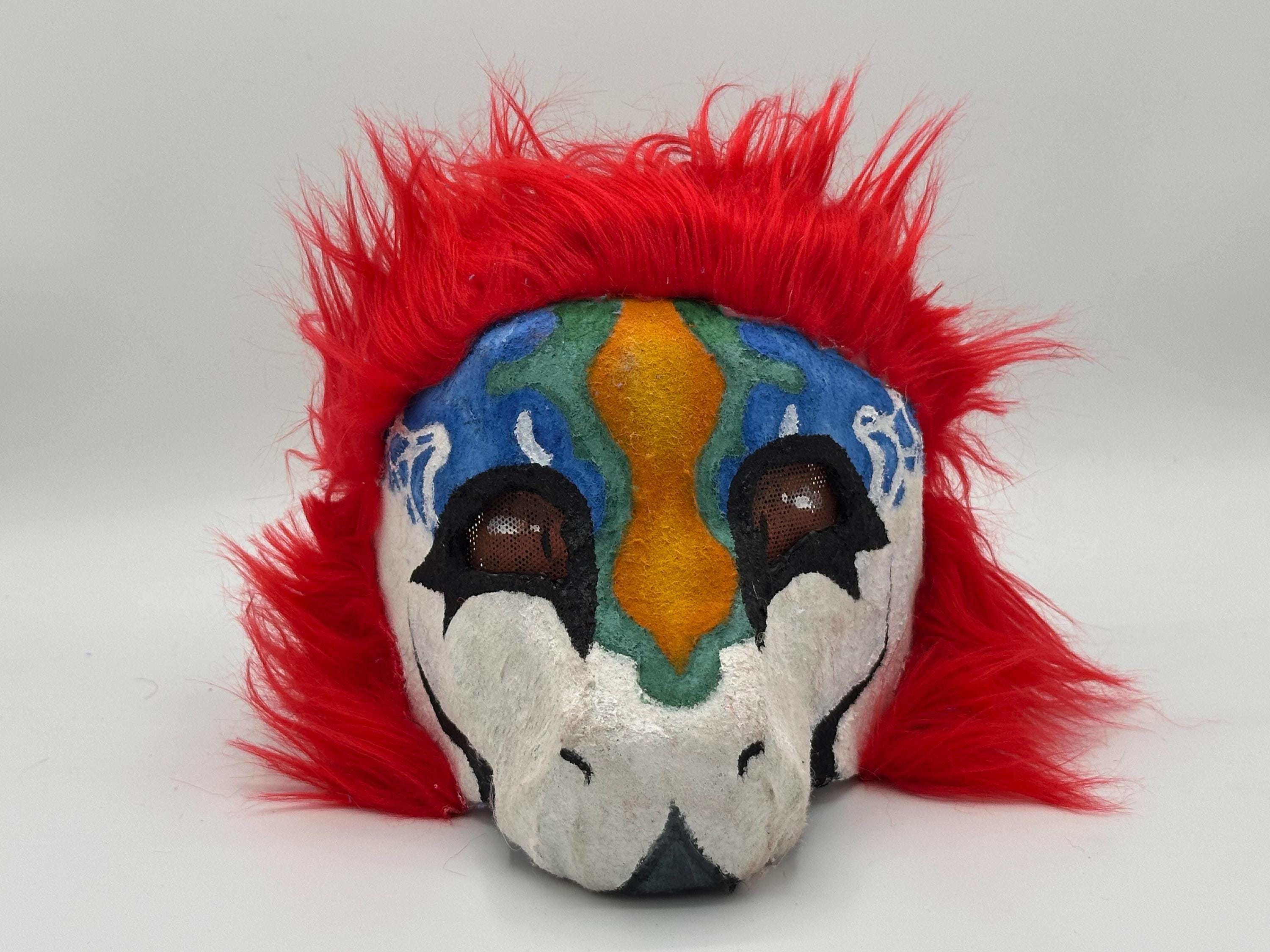 Feral Rainforest Dragon Therian Mask For Cosplay Etsy