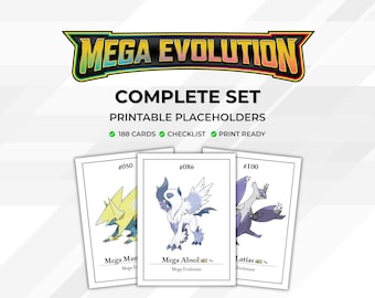Pokémon Mega Evolution Binder Placeholders | Printable PDF | TCG ...