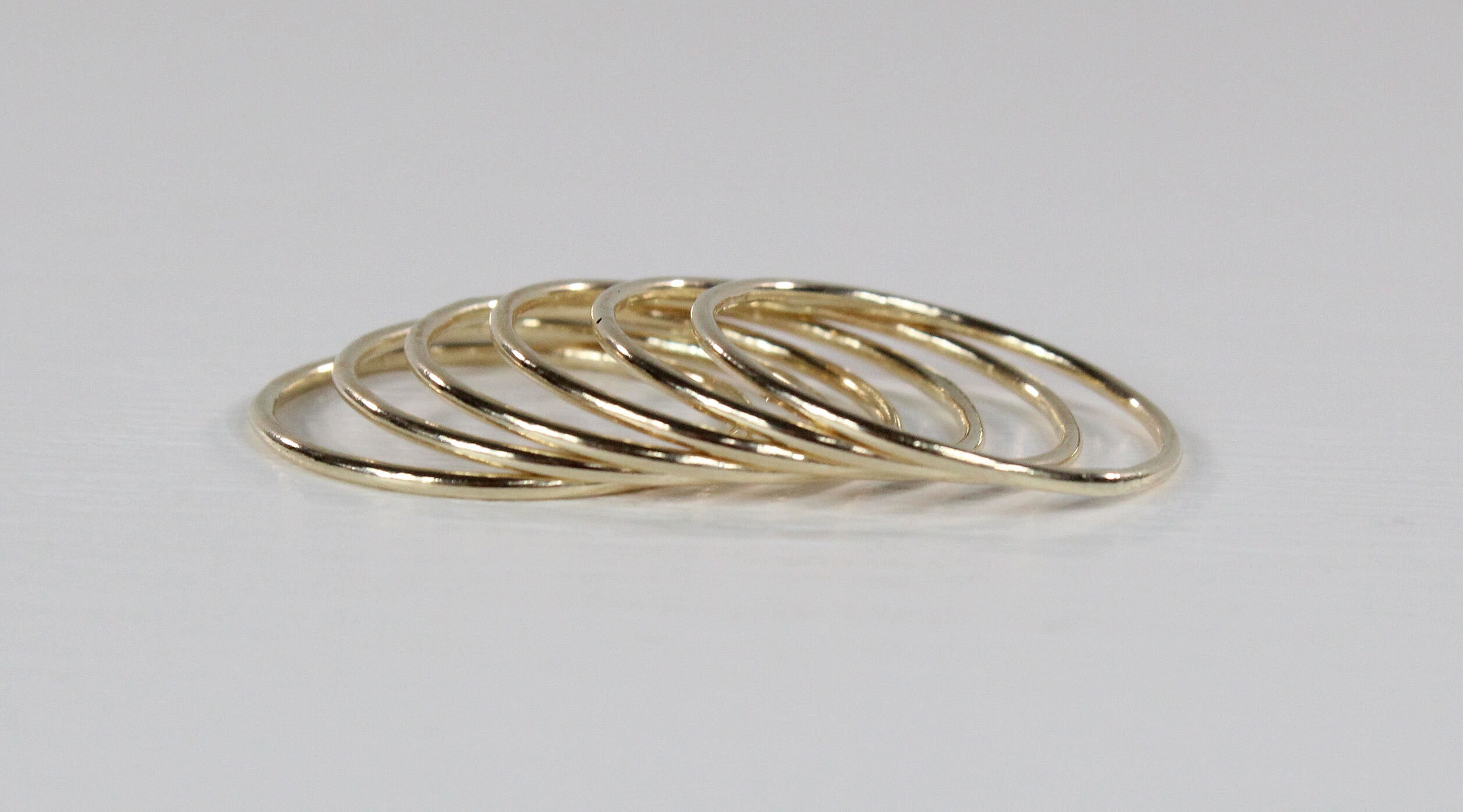 Smooth Gold Ring Ultra Thin Simple Stacking Ring Minimalist - Etsy