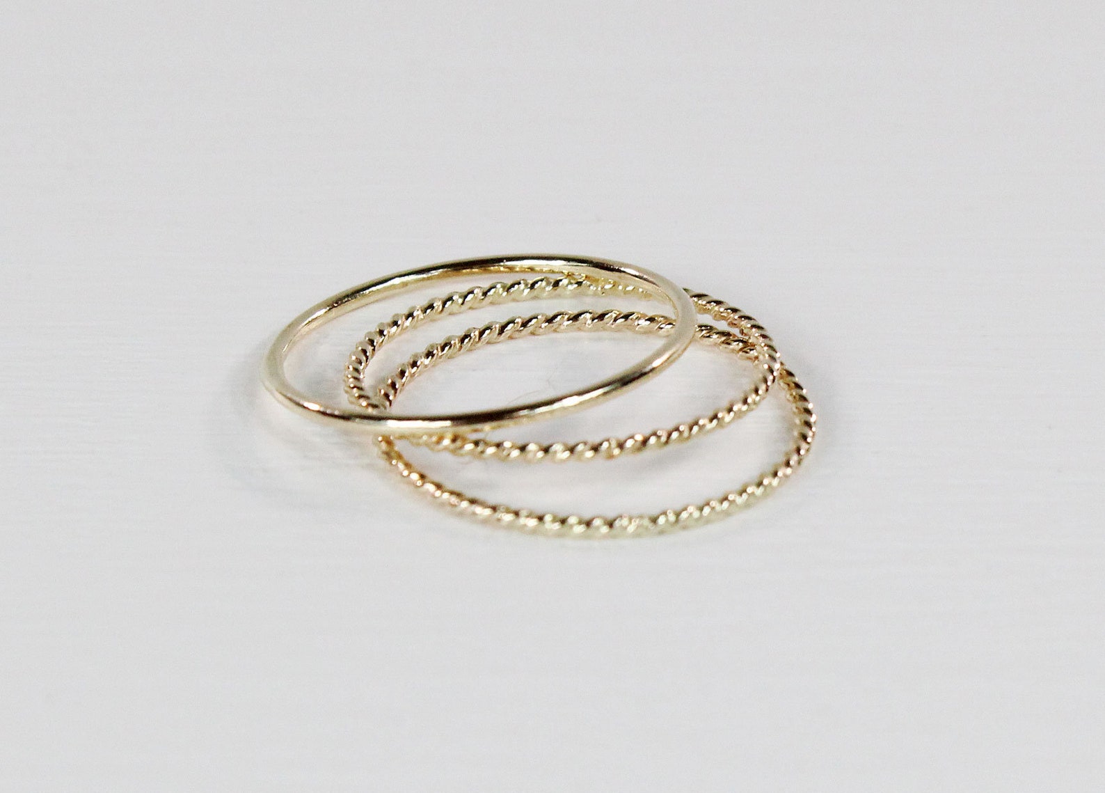 Smooth Gold Ring Ultra Thin Simple Stacking Ring Minimalist - Etsy