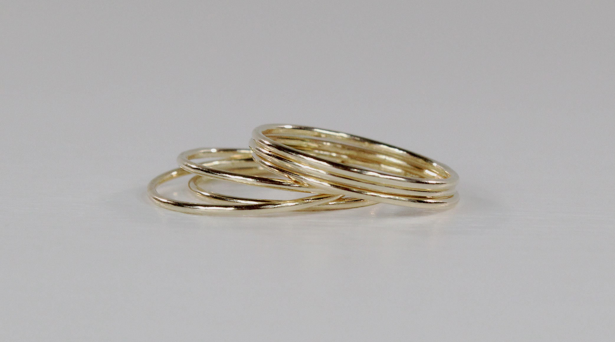 Smooth Gold Ring Ultra Thin Simple Stacking Ring Minimalist - Etsy