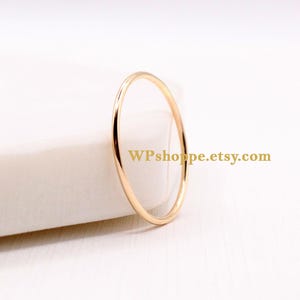 Minimalist Gold Stacking Ring. Smooth Gold Filled Bands to Stack. Ultra Thin Stackable Rings ...