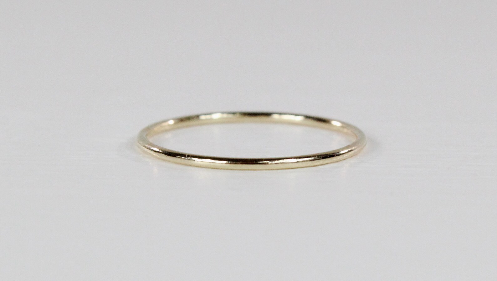 Smooth Gold Ring Ultra Thin Simple Stacking Ring Minimalist - Etsy
