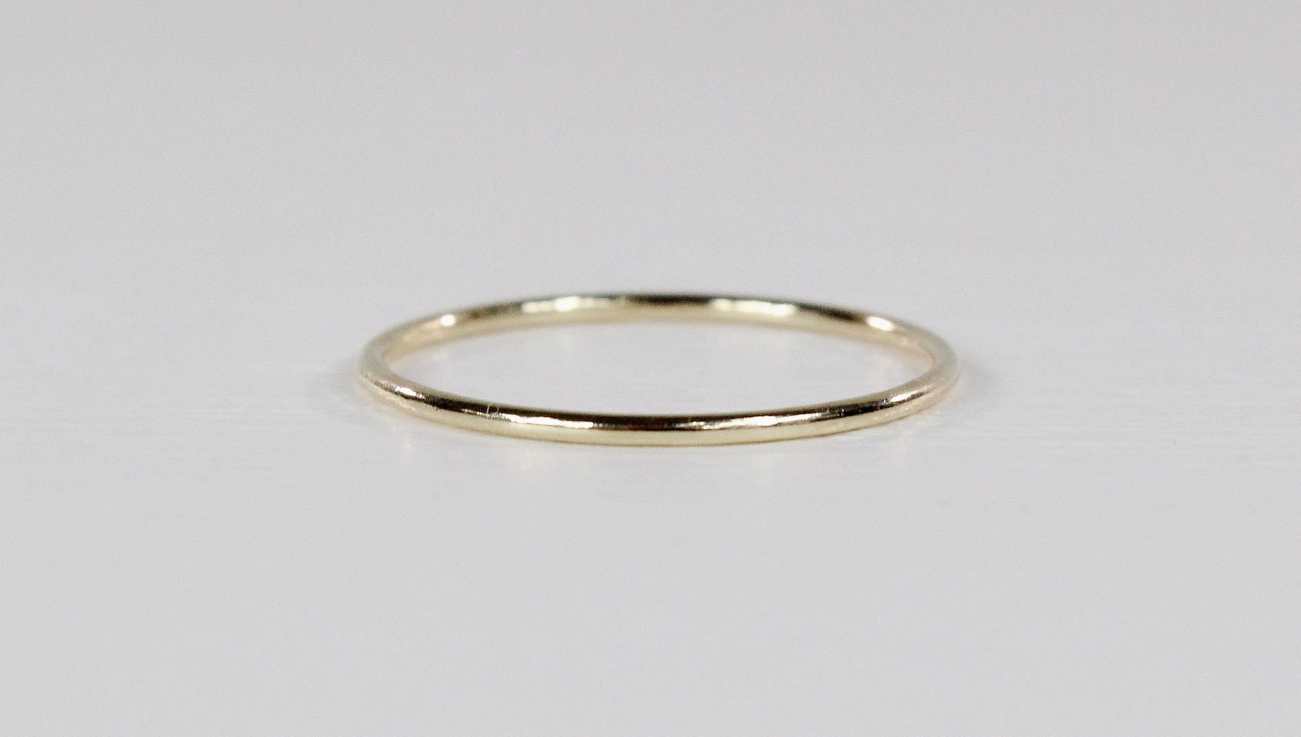Smooth Gold Ring Ultra Thin Simple Stacking Ring Minimalist - Etsy